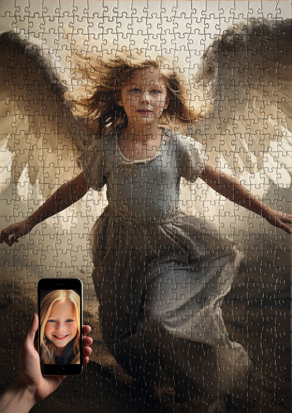 Blond angel girl Personalised Puzzle – Swappy Print
